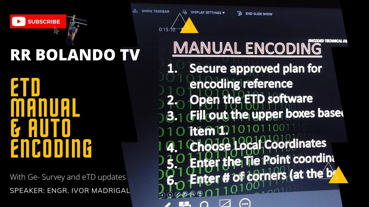 eTD Manual and Auto encoding | Land Surveying Vlog No. 4 - YouTube