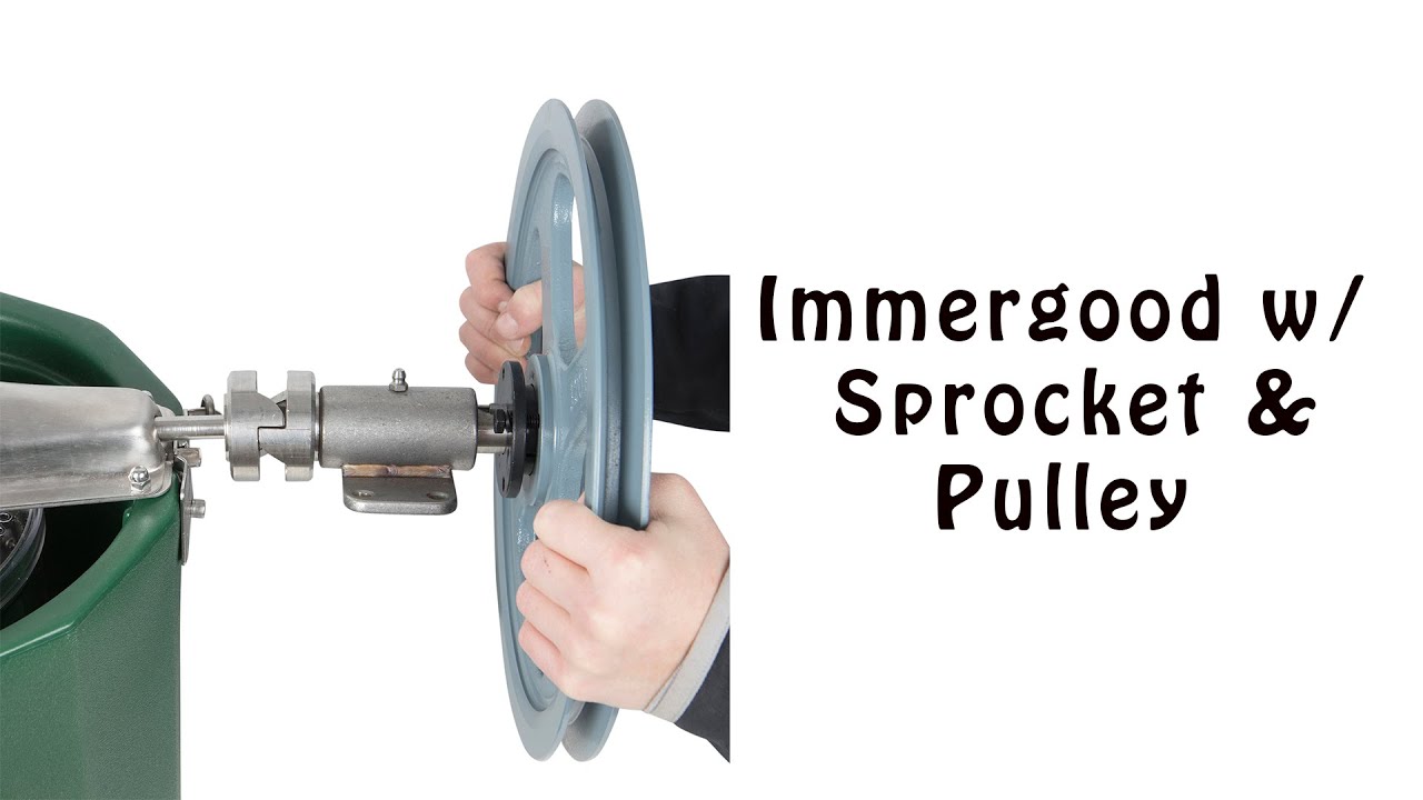 Drive Your Hand Crank Ice Cream Maker with a Pulley - YouTube