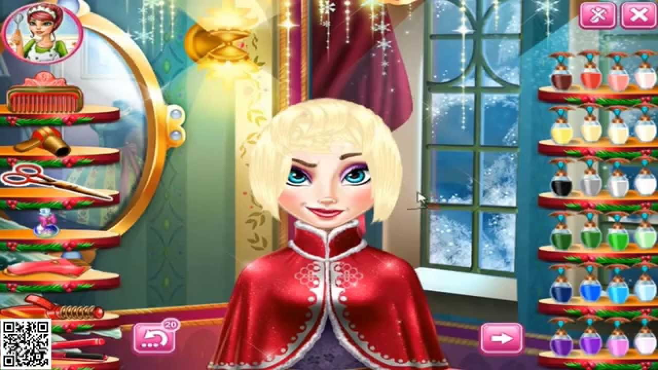 Disney Frozen Game - Frozen Elsa Christmas Haircuts - Games For Kids ...