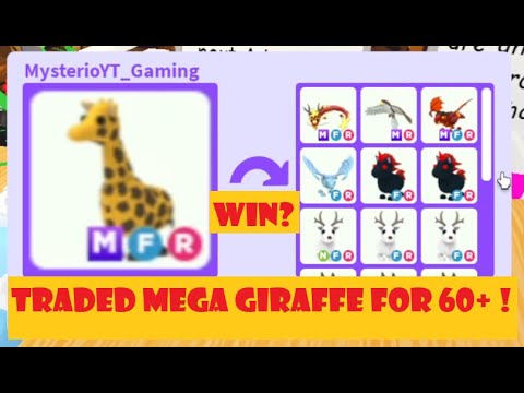 Traded Mega Giraffe for 60+ Top and Mid Tier Pets! #roblox #adoptme # ...