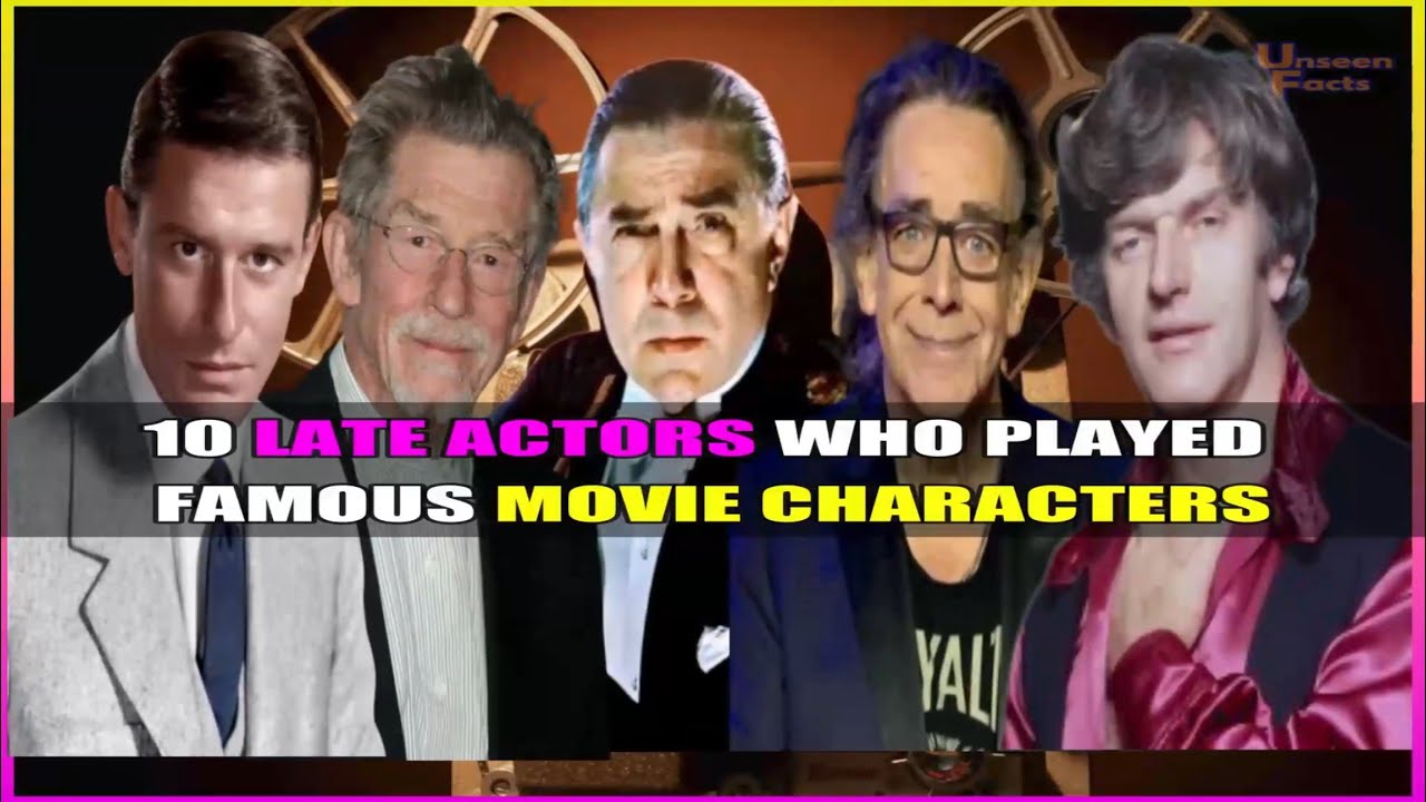 10 Late Actors Who Played Famous Movie Characters #movie #movies # ...