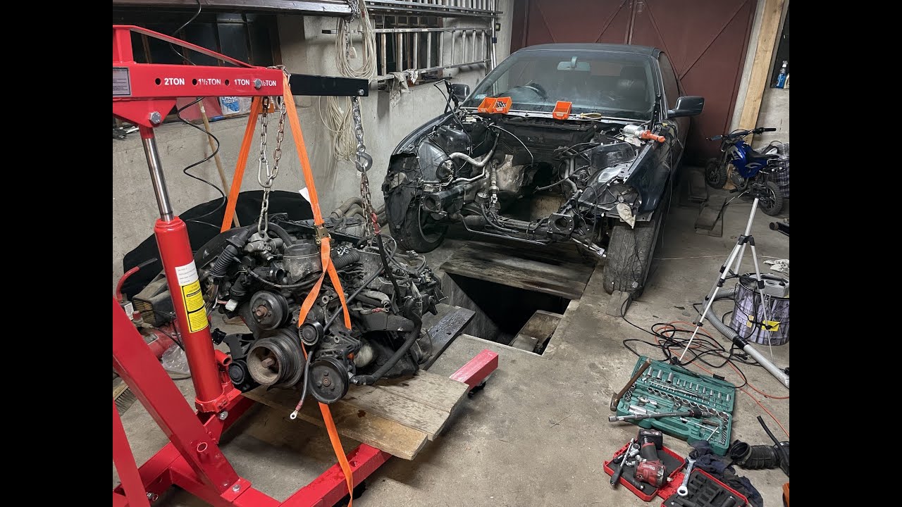 BMW E46 325CI engine removal - part 3 - YouTube