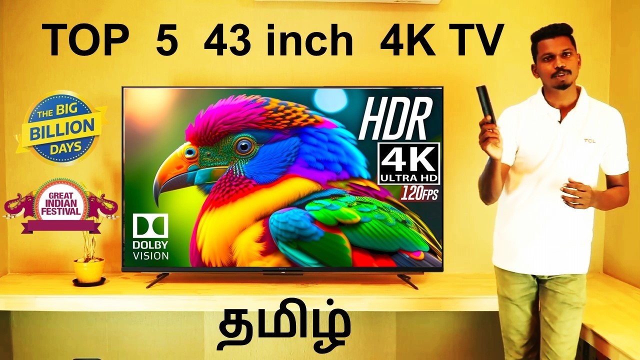 Top 5 Best 43 inch 4K TV under 30000 in India 2025 Tamil | Deals on ...