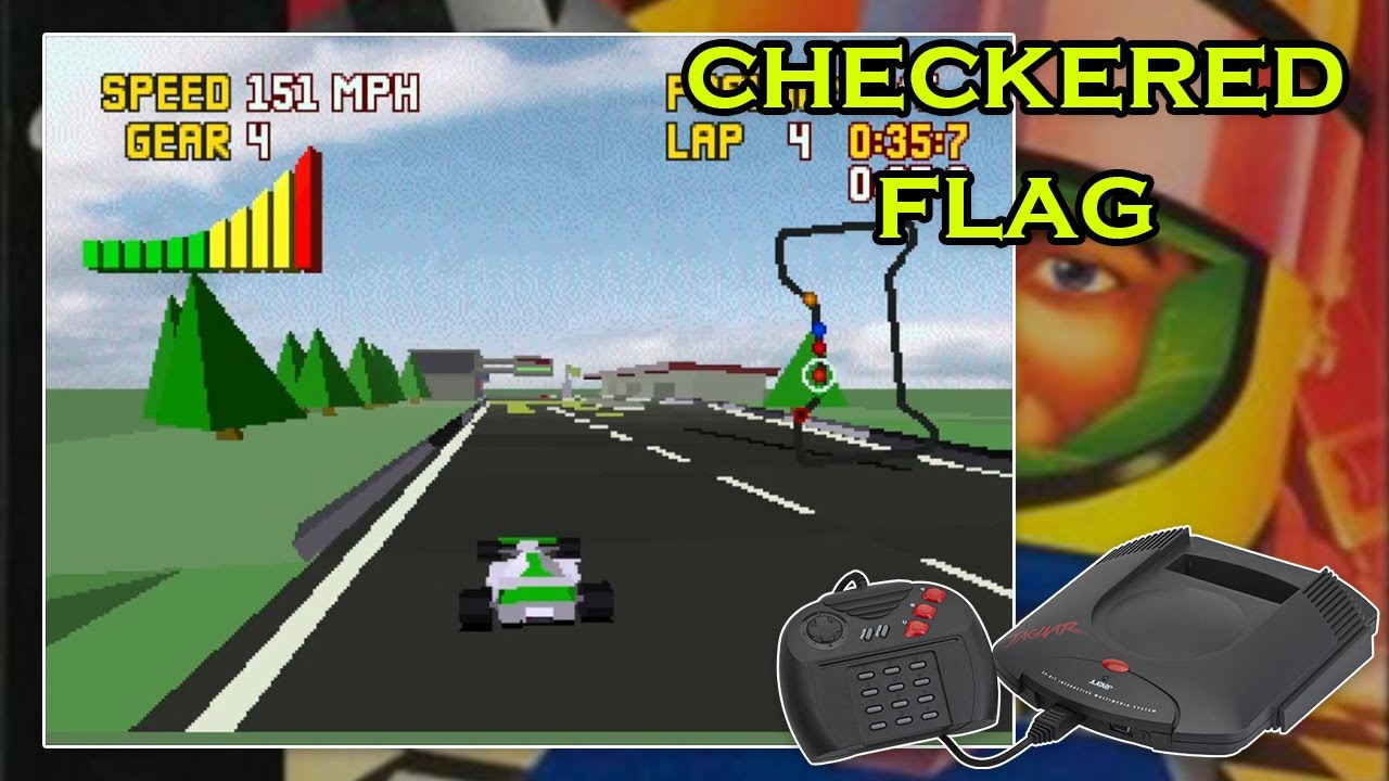 🎮 CHECKERED FLAG (Atari Jaguar) 🔸 Le VIRTUA RACING (du pauvre) d'ATARI ...