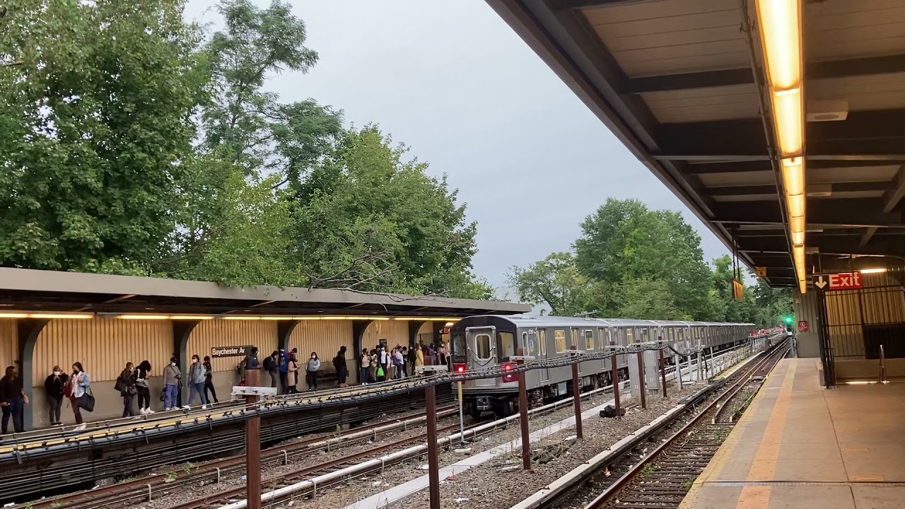 Manhattan Bound R142 5 Train At Baychester Avenue (Rush Hour) - YouTube