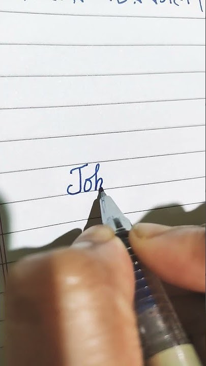 how to write cursive name "Johnny" | how to write improve handwriting # ...