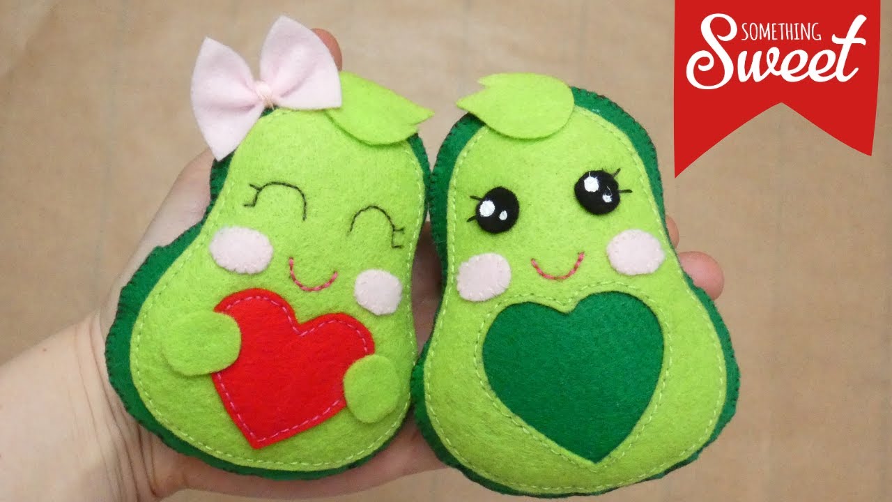 Felt Avocado in Love PDF Sewing PATTERN - DIY Valentine's gift, how to ...