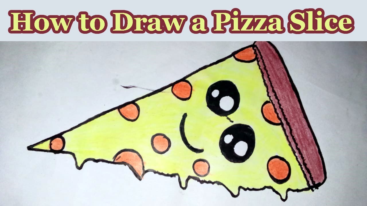 How to Draw a Pizza Slice | Drawing Step by Step | Art for Kids - YouTube