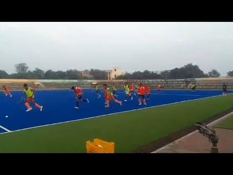 Hockey game tricks and skills prectice in international playground ...