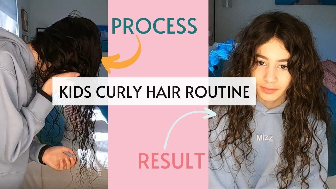 Kids Curly Hair Routine | My Daughter Styles Her Curly Hair - YouTube