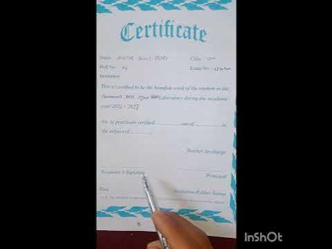 How to fill certificate of any practical copy 🔥 || Watch full video ...