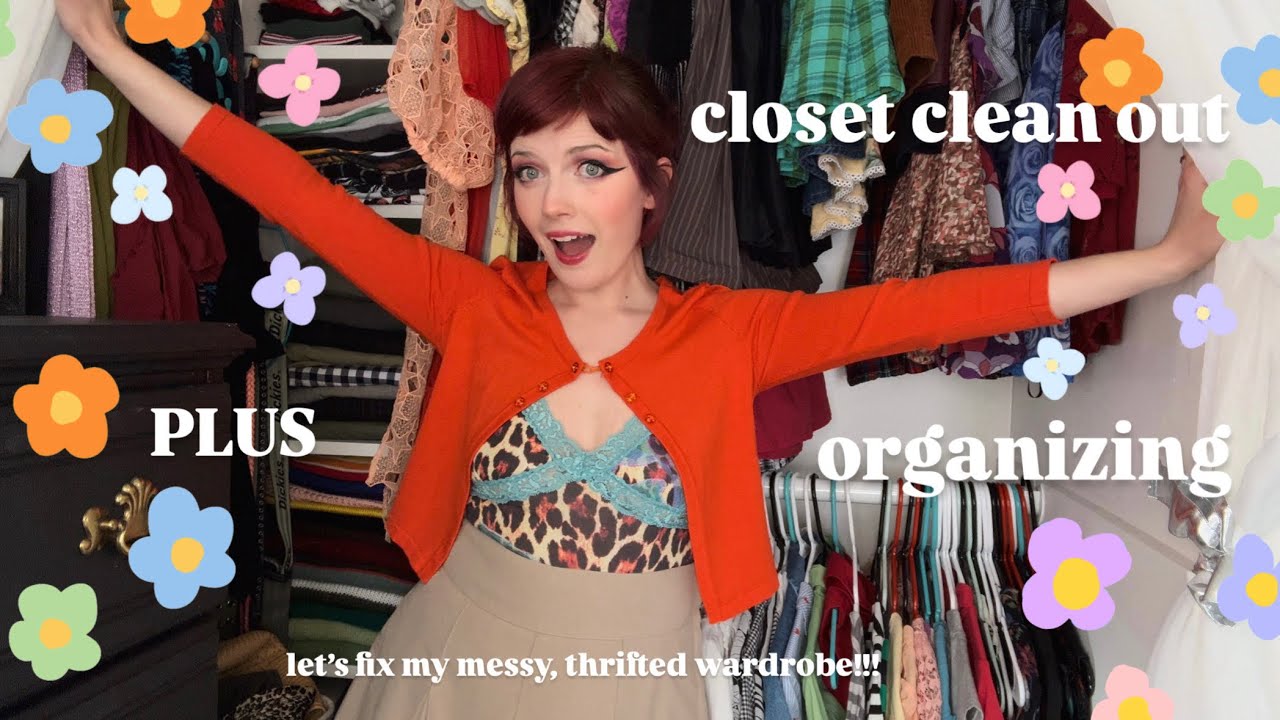 declutterring and organizing my closet 💫💗 | closet clean out ...