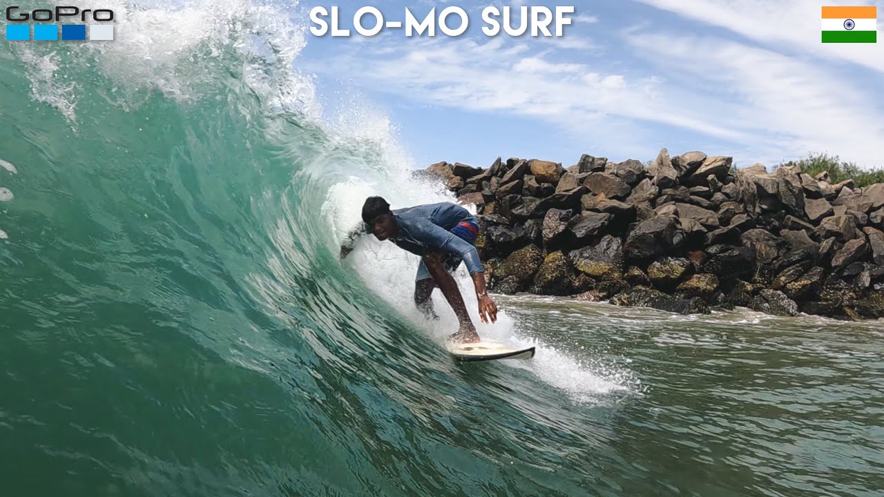 Surfing in Slow motion | Shot with @GoPro Hero 9 | Mahabalipuram, India ...
