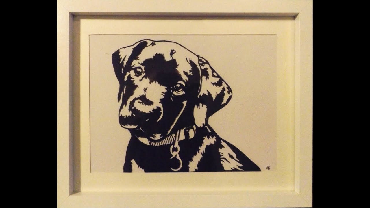 Dog Paper Cut Out Time Lapse ( Cat Stevens - I Love My Dog) - YouTube