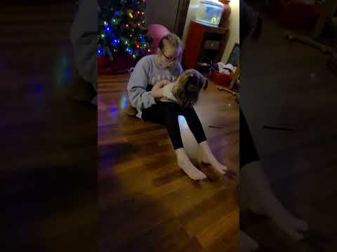Mia tickles and giggles