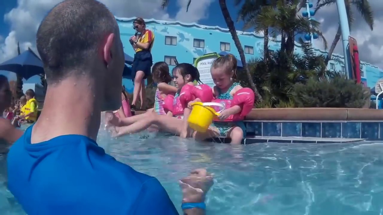 BIG BLUE POOL at ART of ANIMATION - Walt Disney World Family Vacation ...