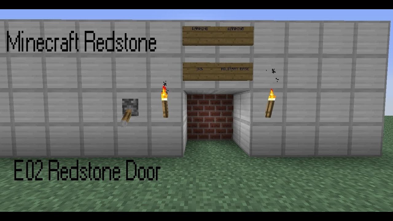 Minecraft Redstone Episode 2 "Redstone Door" - YouTube