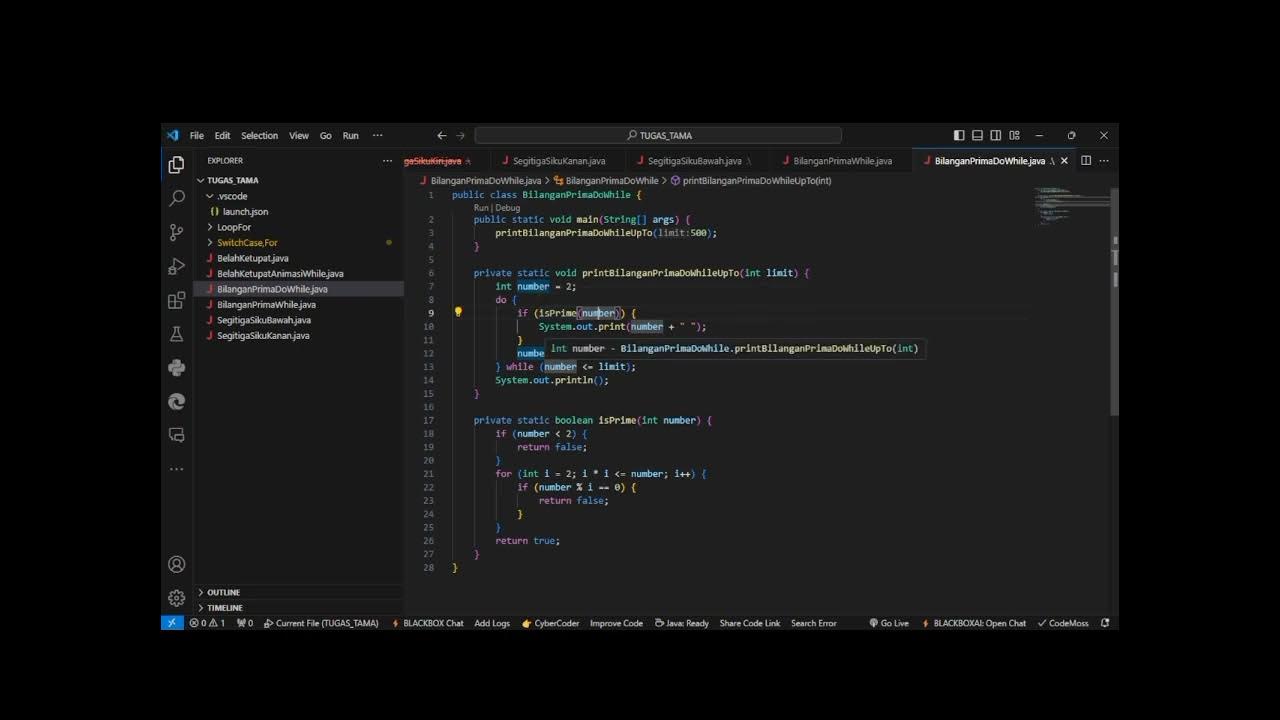 Program While untuk menentukan bilangan prima while dan do while hingga ...