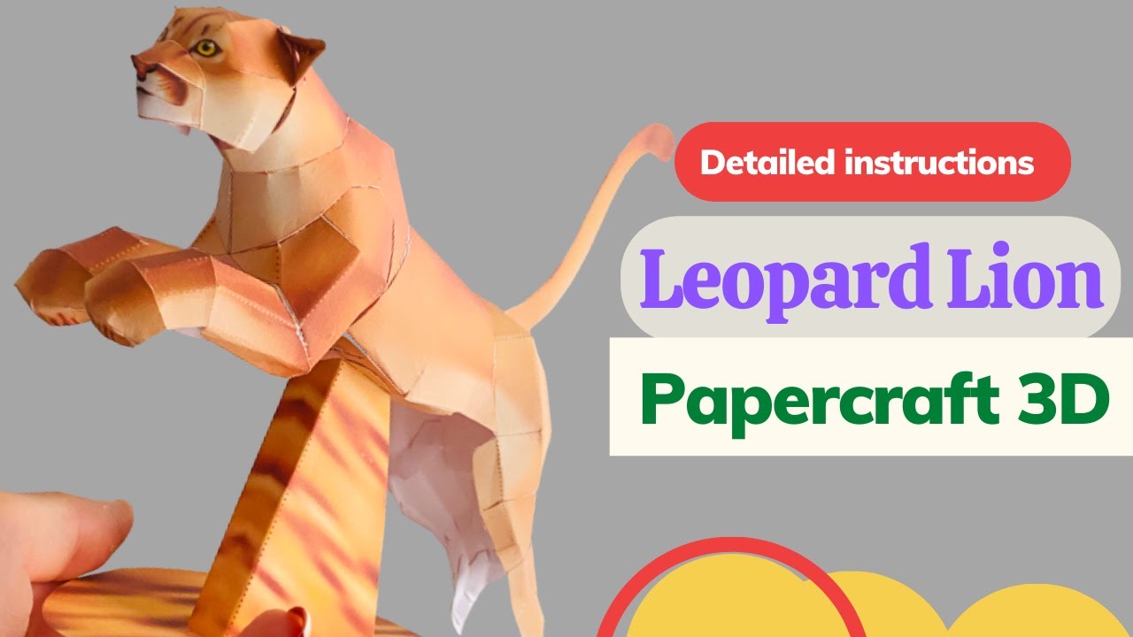 Leopard Lion Papercraft - YouTube