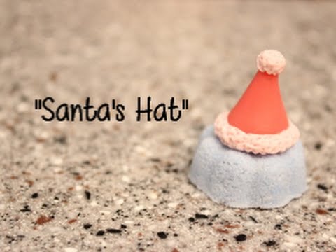 Cold Porcelain/ Polymer Clay Tutorial Santa Hat - YouTube