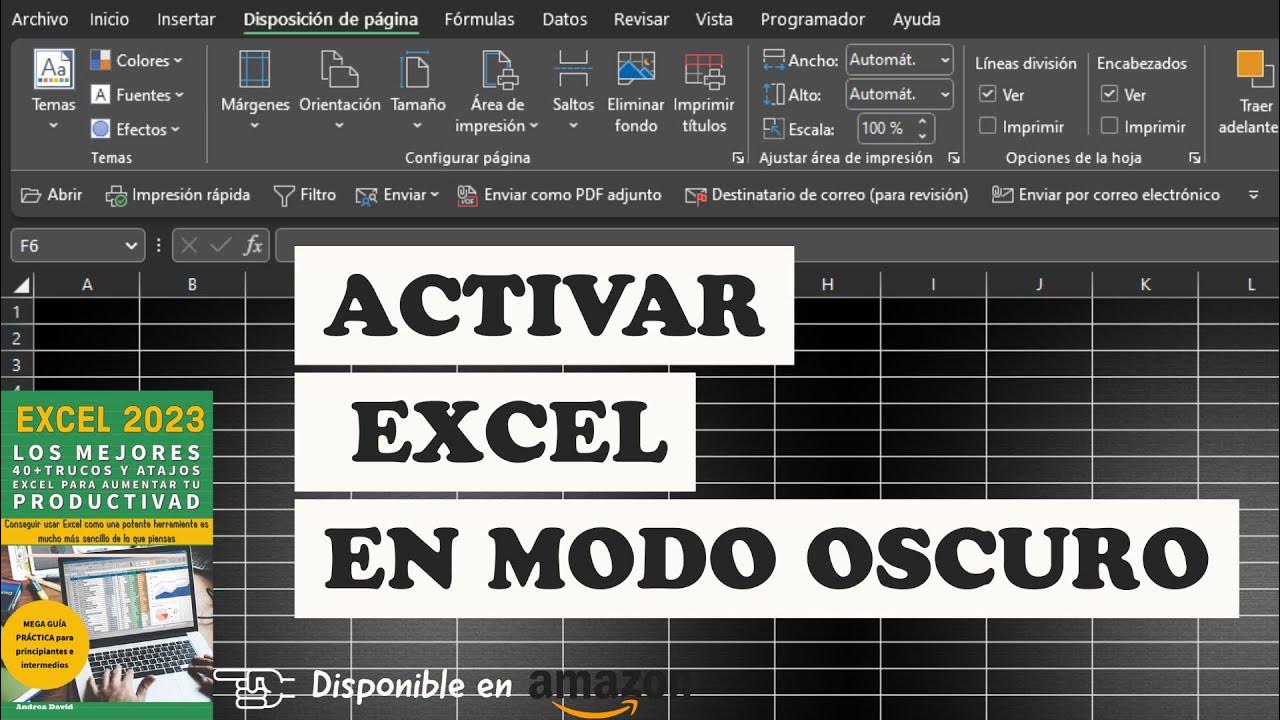 Cómo habilitar el MODO OSCURO en EXCEL - YouTube