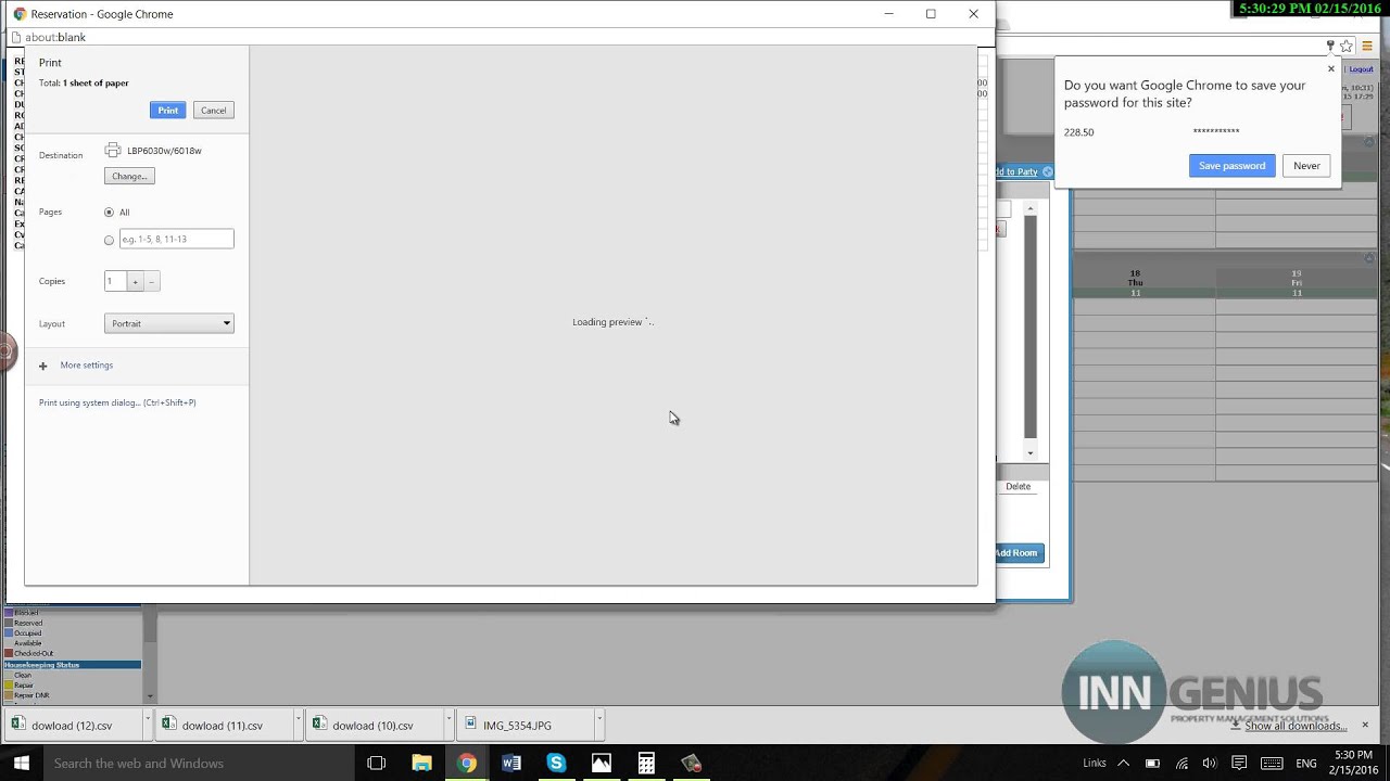 Printing out an individual reservation card - YouTube