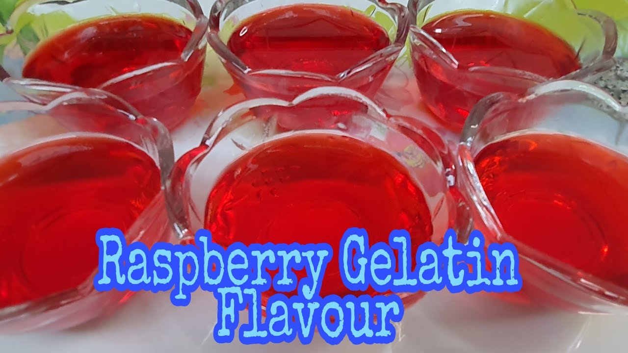 Raspberry Gelatin Flavours|Red Jelly Dessert - YouTube