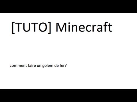 [TUTO] minecraft : Comment faire un golem de fer - YouTube