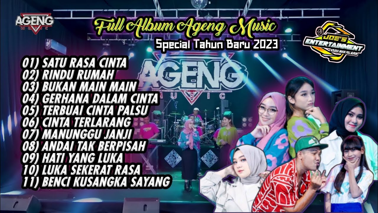 AGENG MUSIC FULL ALBUM TERBARU 2023 - Satu rasa cinta || POP MELAYU ...