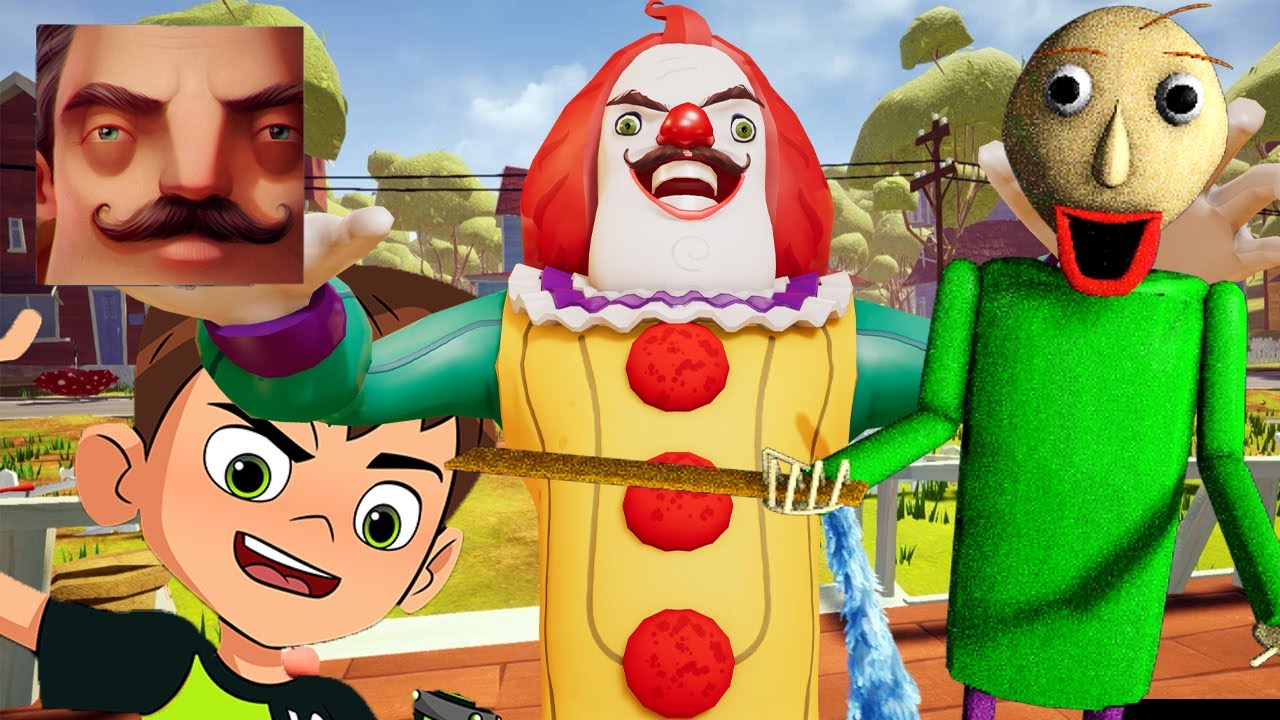 Hello Neighbor - New Secret Neighbor Ben10 Clown Tmnt Leo Baldi History ...