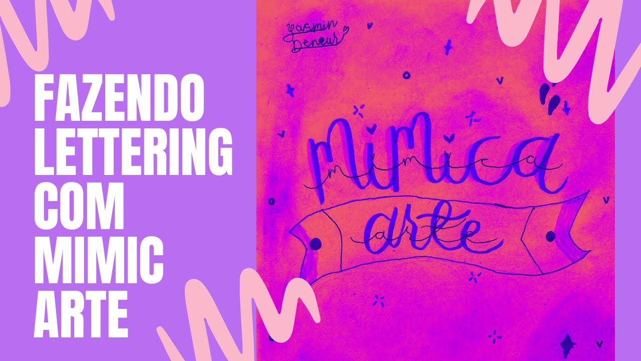 Lettering com soft pastel. Vem fazer com a Mimic arte :) - YouTube