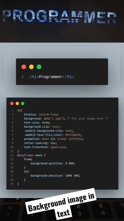 Background Image In Text Coding Coders Computerprogramming Cssanimation Css Code Youtube