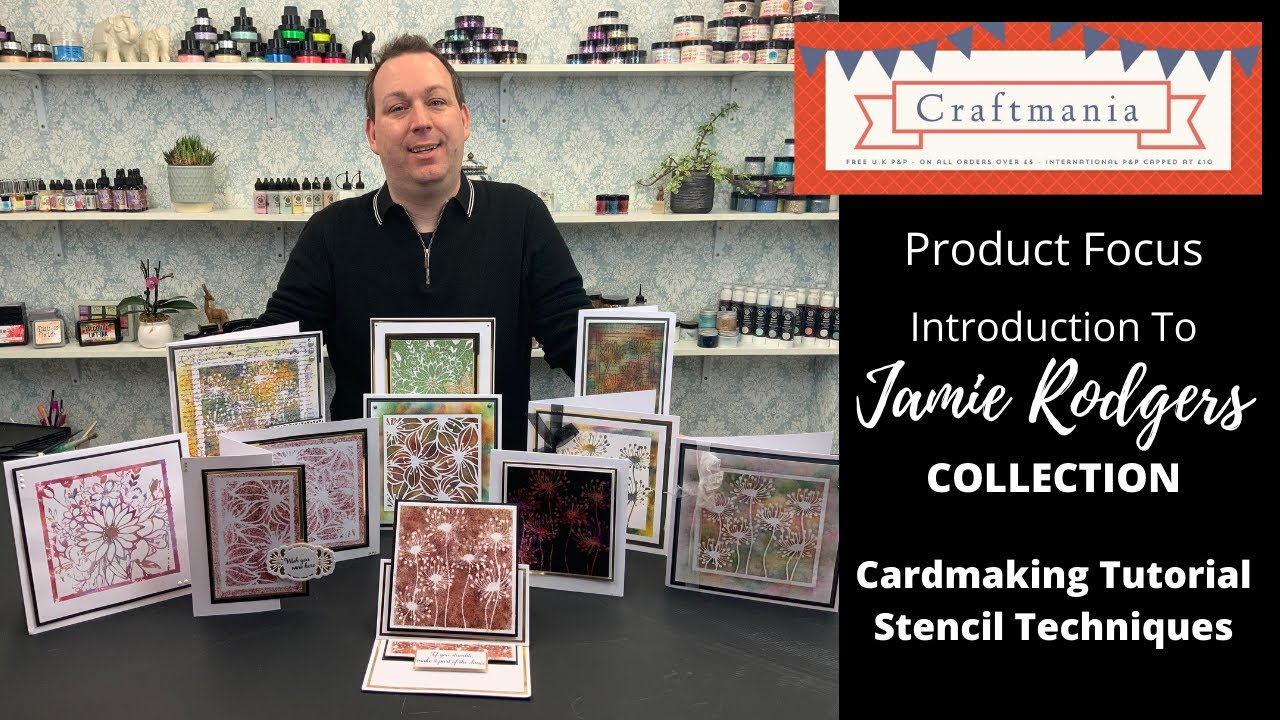 Jamie Rodgers - Stencil Techniques For Card Making Tutorial - YouTube