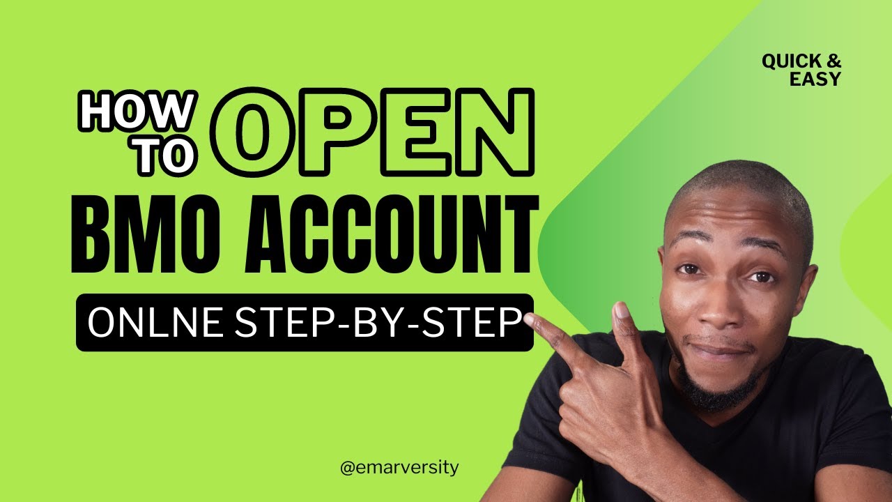 How to Open a BMO Account online in Canada - YouTube