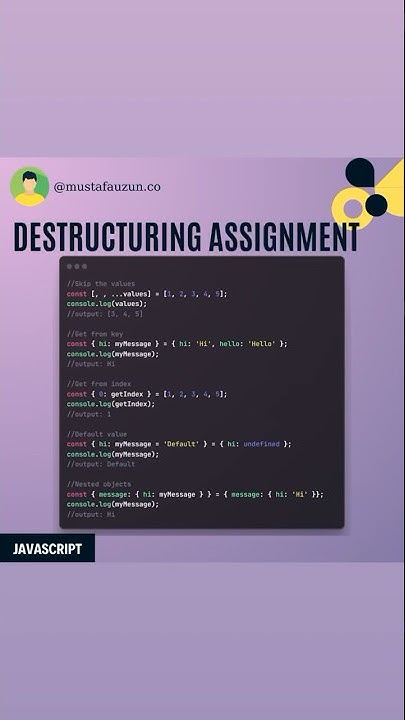 Javascript, Destructuring Assignment #javascript - YouTube