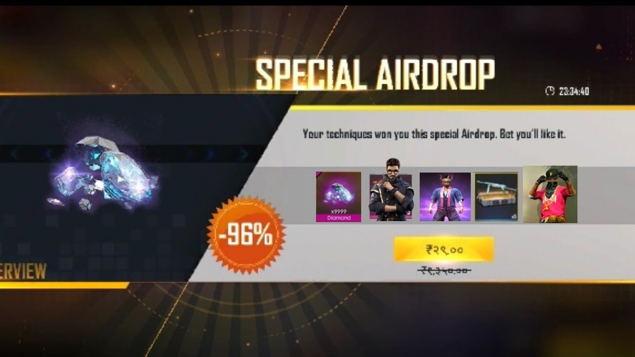 Purchase Spaceal Airdrop 29 rs || GARENA FREE FIRE - YouTube