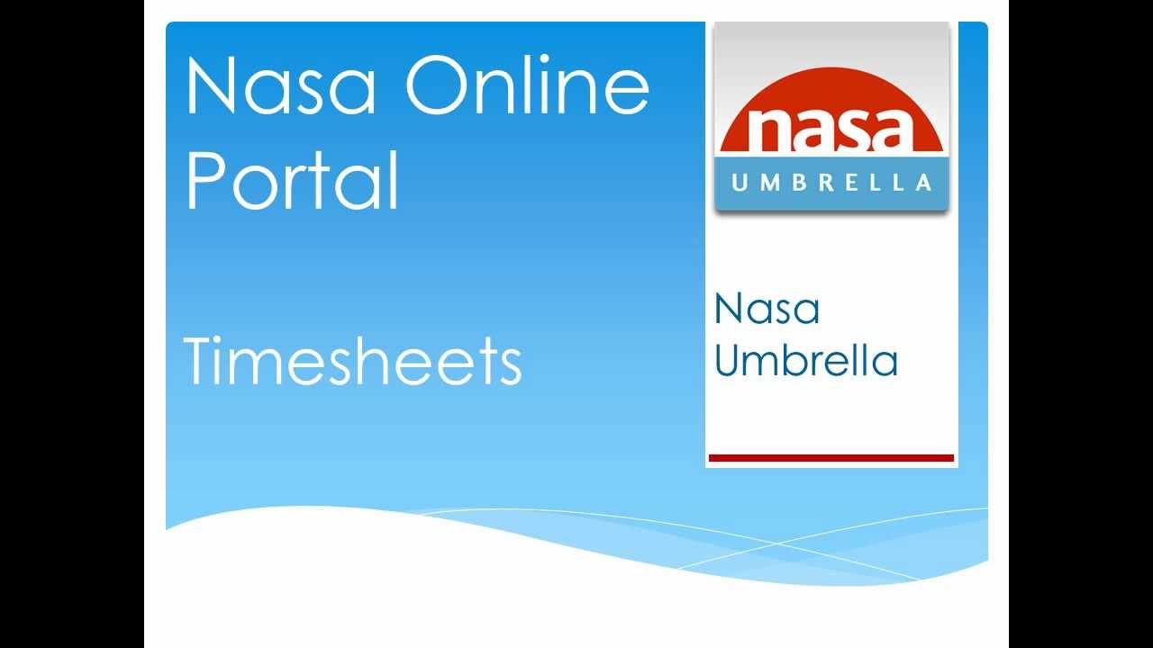 Nasa Umbrella Online Portal - Submitting Timesheets - YouTube
