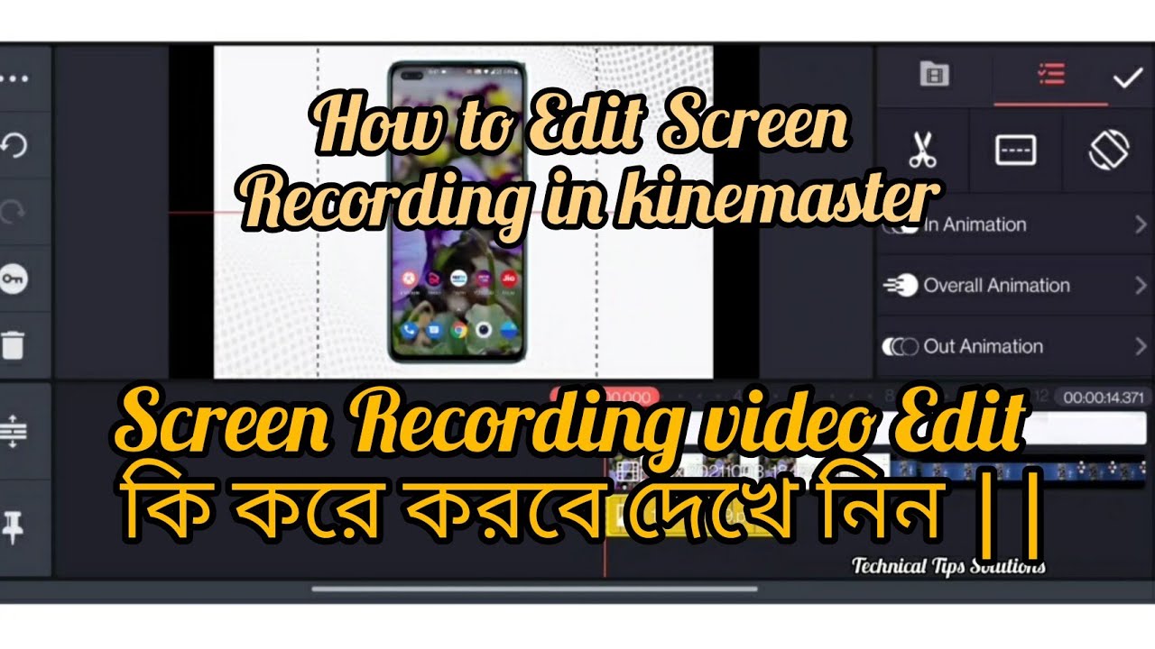 How to Edit Screen Recording in kinemaster || Screen Recording video ...
