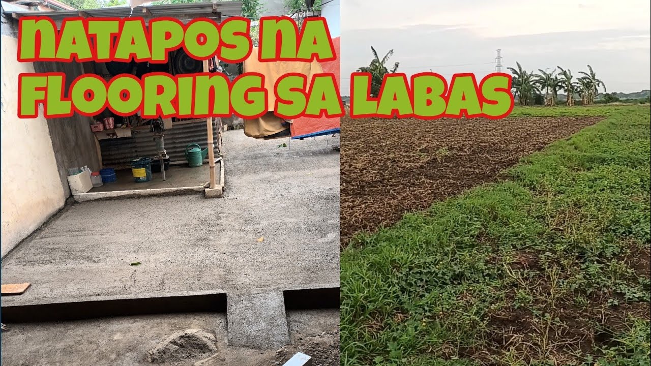 GUMAWA NG PILAPIL SA PUNLAAN AT PAGFLOORING SA LIKOD BAHAY - YouTube