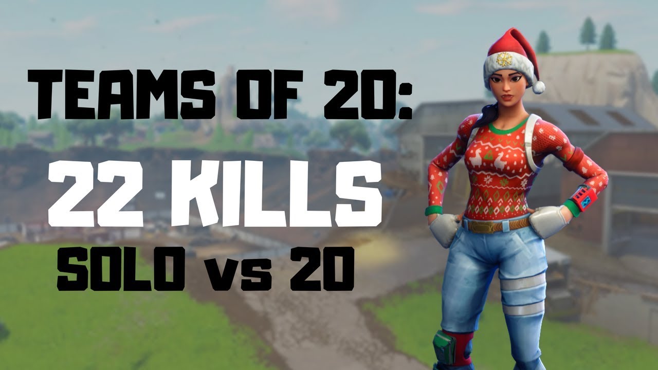1 V 20! 22 Kill Gameplay! (Fortnite Battle Royale) - YouTube