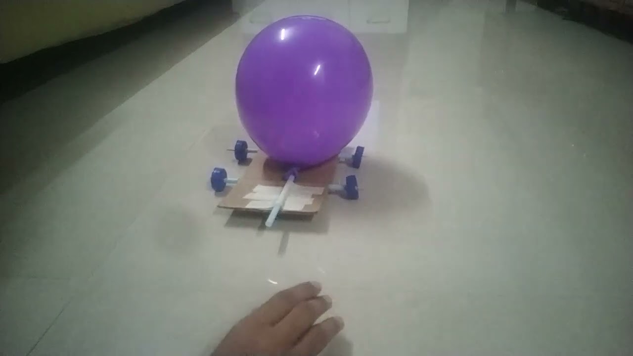 baloon powered car - YouTube