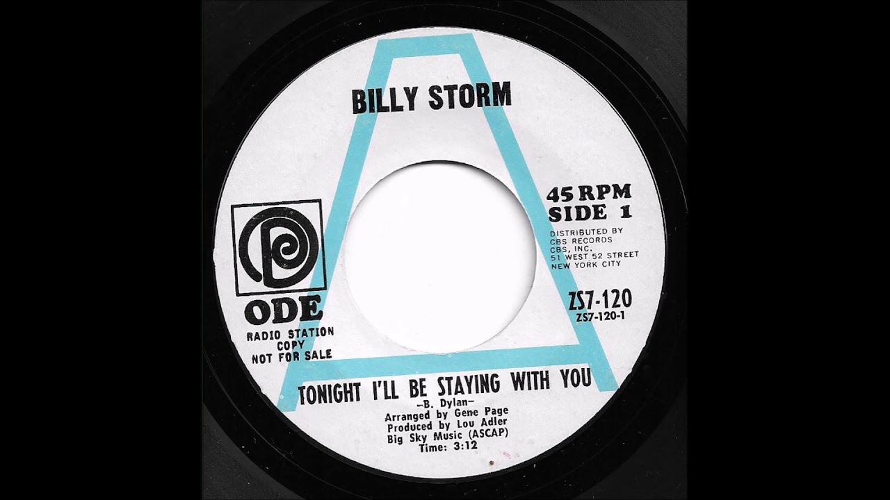 Billy Storm - Tonight I'll Be Staying With You - YouTube