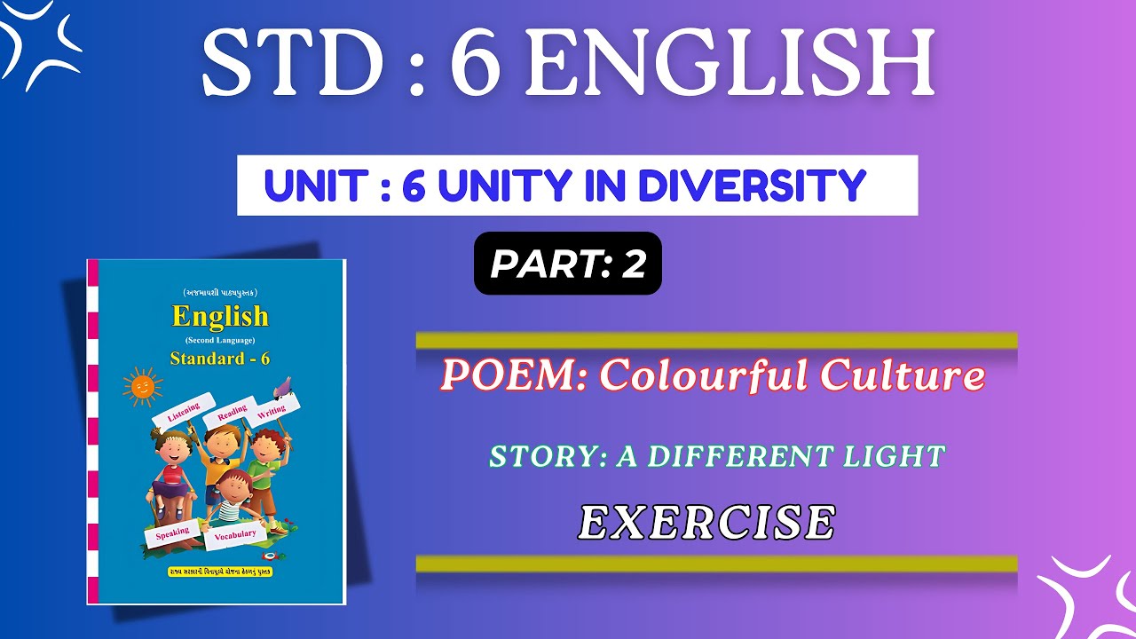 STD 6 English | Unit 6 Unity In Diversity | Poem Colourful Culture ...