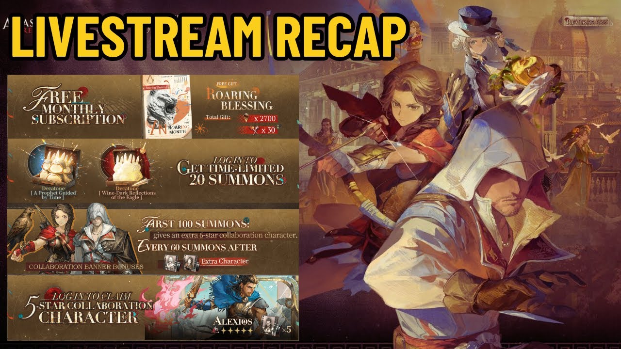 Assassin's Creed Collab is CRAZY! Livestream Recap + Reaction! l Reverse 1999 - YouTube