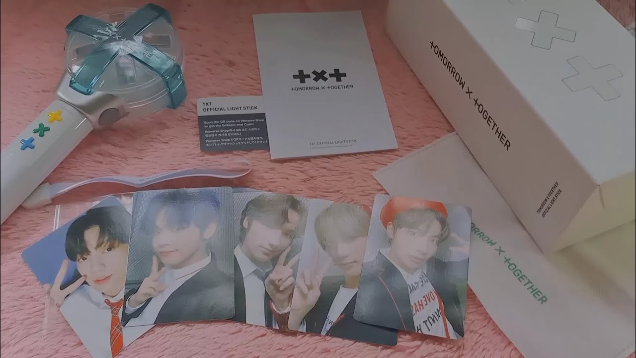 TXT MOA BONG OFFICIAL LIGHTSTICK | UNBOXING (bonus concert clip in A:LS ...