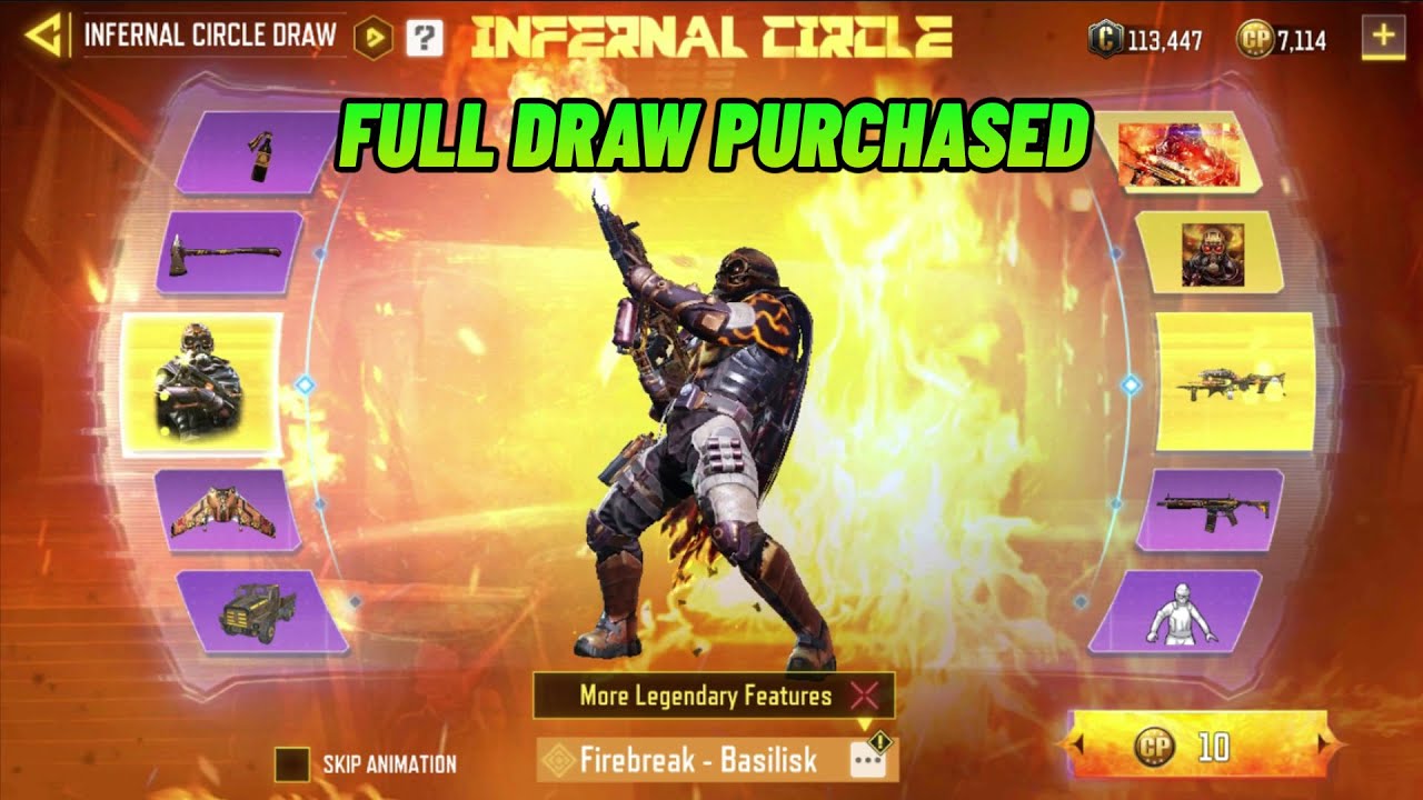 Buying Legendary Firebreak & D13 Sector CODM | Infernal Circle Lucky ...