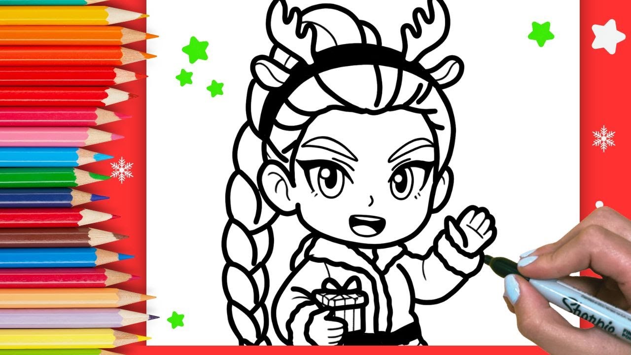How to Draw Cute Rumi Christmas Edition 🥰🎅 - YouTube