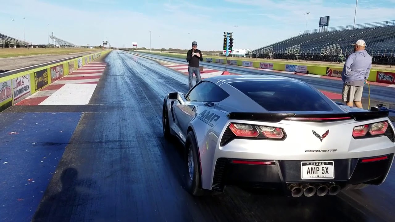 C7 corvette world record! AMP 5x goes 8.5 at 163mph in the 1/4 mile ...