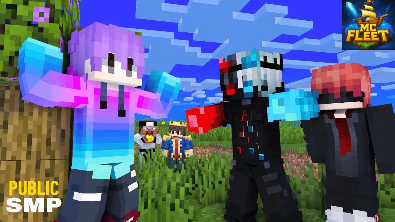 Minecraft playing in public smp [ MC FLEET ] with subscribers || # ...