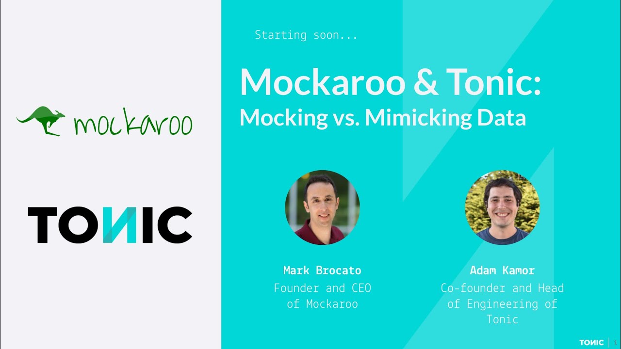 Mockaroo & Tonic: Mocking versus Mimicking Data - YouTube